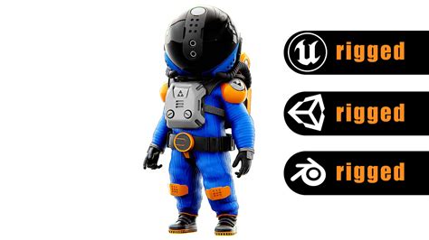 Toon Astronaut F G Rigged For Unreal Engine Unity Mixamo Cgtrader