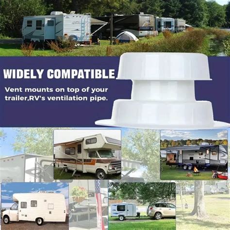 Rv 配管ベント ネジ付き、キャンピングカーベント 交換用 Rv トレーラーキャンピングカーキャンピングカー、rv 屋根下水道ベントカバー