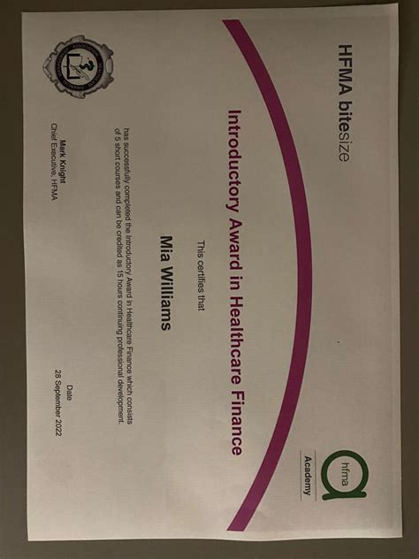 mia williams on linkedin received my certificate yesterday for the