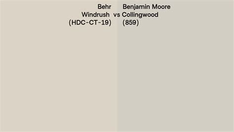 Behr Windrush HDC CT 19 Vs Benjamin Moore Collingwood 859 Side By