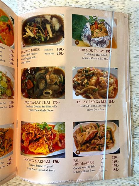 Menu At Lemongrass Thai Cuisine Restaurant Chiang Mai