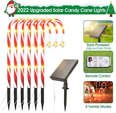 X Lampki Solarne Wi Teczne Led Laski Cukrowe Dekoracje Sklep Kochamymeble Pl