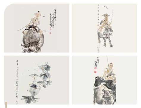 当代实力派水墨人物画的代表画家——《牧童与牛》 知乎