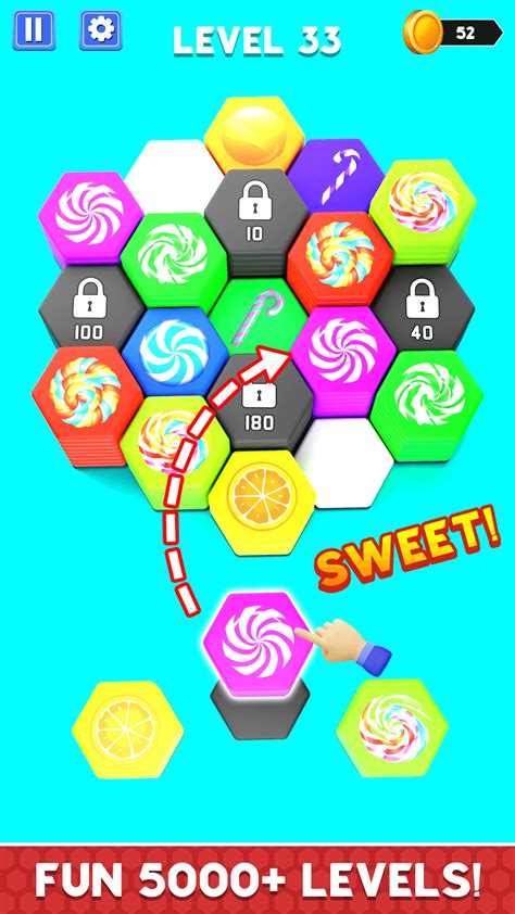 hexa color 3d hexa sorting new game puzzle app on amazon appstore