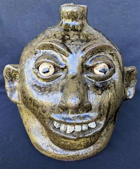 Rare 1967 Lanier Meaders Stoneware Face Jug Millers Auction Co