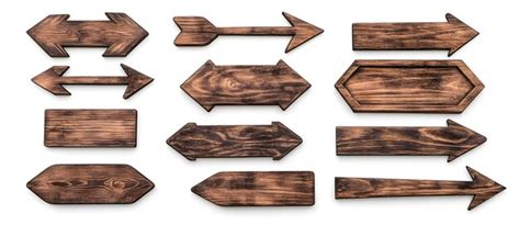 Wooden Directional Arrows And Signs For Guidance Premium Ai Generated Image