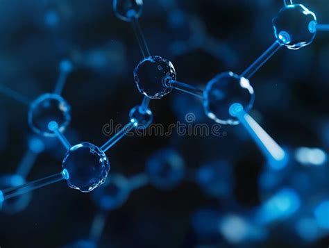 Blue Molecular Structure Concept Stock Image Image Of Molecule