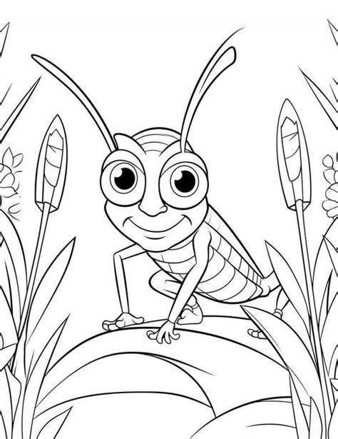 Grasshopper Coloring Sheets Free Printable