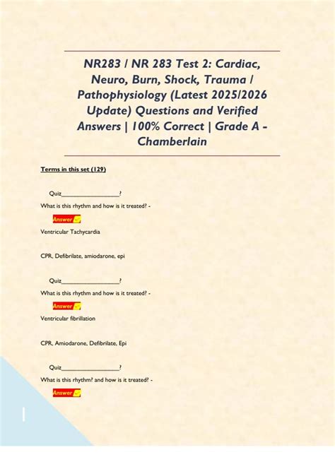Nr 283 Exam 1 Exam 2 And Final Exam Compilation Bundle Pathophysiology