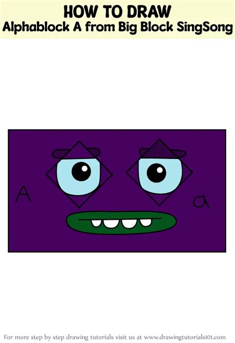 How To Draw Alphablock A From Big Block Singsong Big Block Singsong