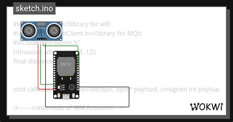 ULTRASONIC SENSOR Assignment Wokwi ESP STM Arduino Simulator