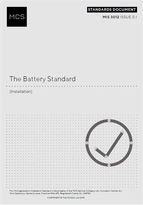Mcs Launches New Battery Storage Standard G Kenyon Technology Ltd