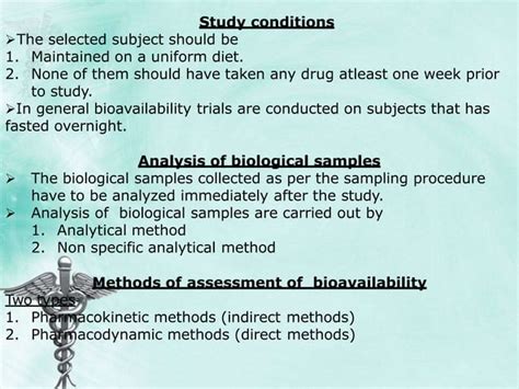 Bioavailability Testing Protocol Ppt