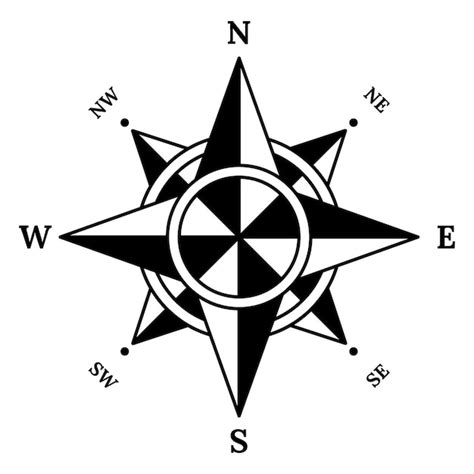 Premium Vector Retro Compass Icon Hand Drawn Wind Rose Old Vector Design Element For Marine