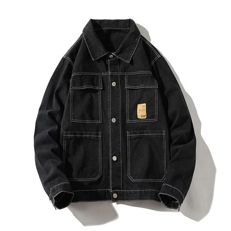 Four Seasons Mens Korean Patch Pocket Decorative Grandado