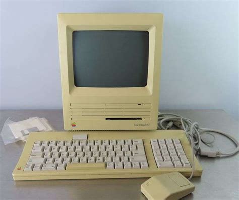 Vintage Macintosh SE Personal Computer With Keyboard Mouse Custom