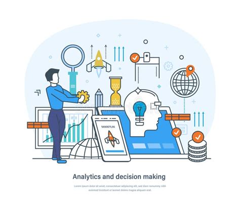 Analytics And Decision Making Process Business Strategy Concept Stock