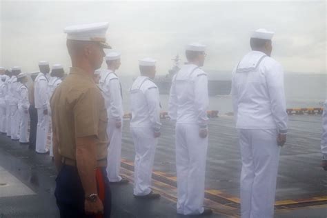 Dvids Images 3d Mlg Marines Man The Rails For 73rd Anniversary Of