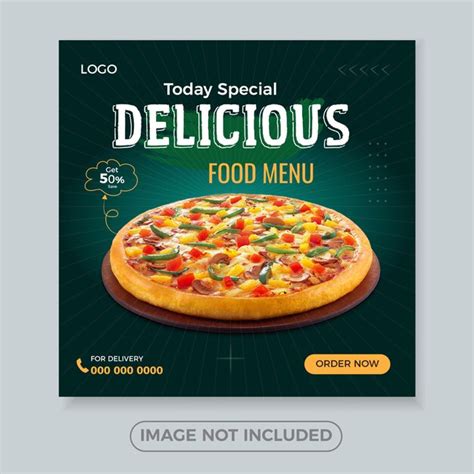 음식 메뉴 및 레스토랑 소셜 미디어 음식 배너 템플릿 프리미엄 벡터 음식 메뉴 및 레스토랑 소셜 미디어 음식 배너 템플릿 프리미엄 벡터