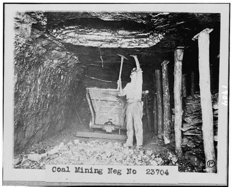 Coal Miners Working Inside The Mine Early 20th Century Gallery