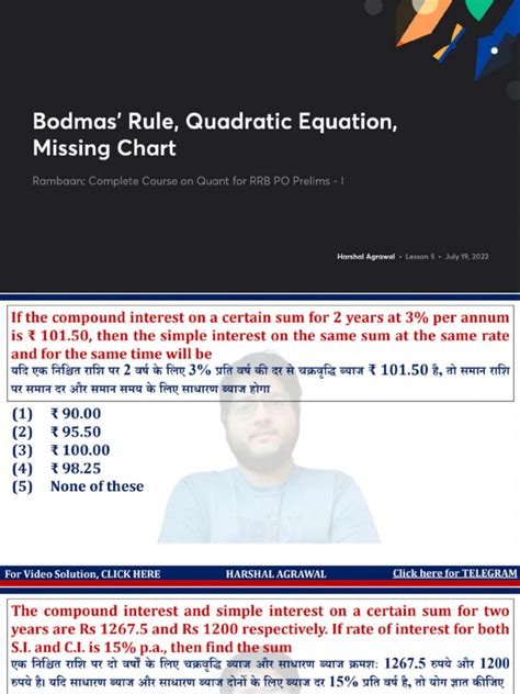 Bodmas Rule Quadratic Equation Missing Chart No Anno Pdf
