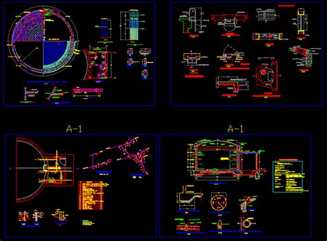 Planos De Reservorio De Agua De 60 Mts3 En Dwg Autocad Red Provisión