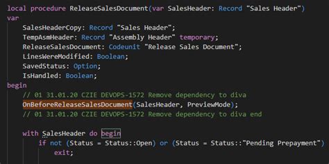 Event Request Codeunit 80 Sales Post Onbeforereleasesalesdocument