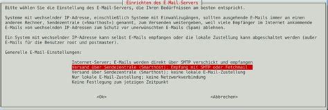debian exim4 als smarthost konfigurieren taste of it