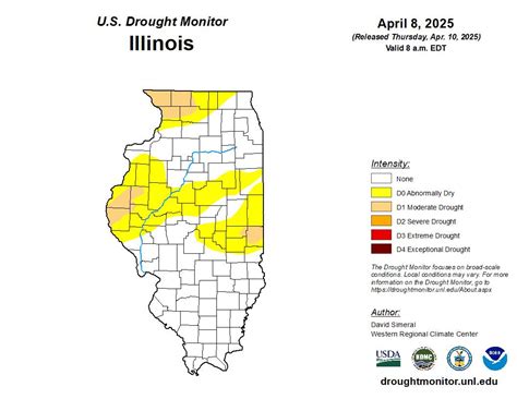 Chicago The Latest Drought Monitor Map Released This Morning Shows