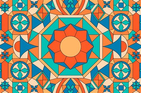 Premium Vector Flat Design Stained Glass Background