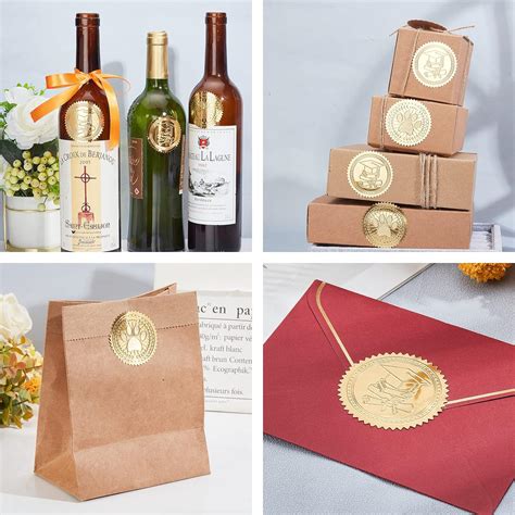 Buy CRASPIRE Gold Foil Certificate Seals 2 Gold Bee Stickers For