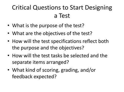 designing classroom language tests pptx