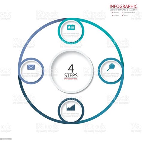 벡터 원형 화살표 인포 그래픽을 설정합니다 다이어그램 그래프 프레 젠 테이 션 및 차트에 대 한 템플릿 옵션 부품 단계 또는