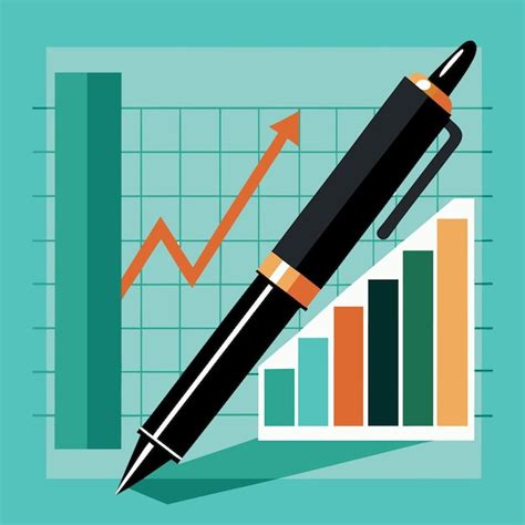 Premium Vector Close Up Of Black Pen On Nuber Or Percentage Yield Of