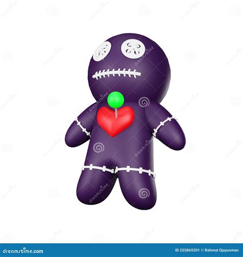 3d Rendering Of Voodoo Doll Halloween Icon Stock Image Illustration