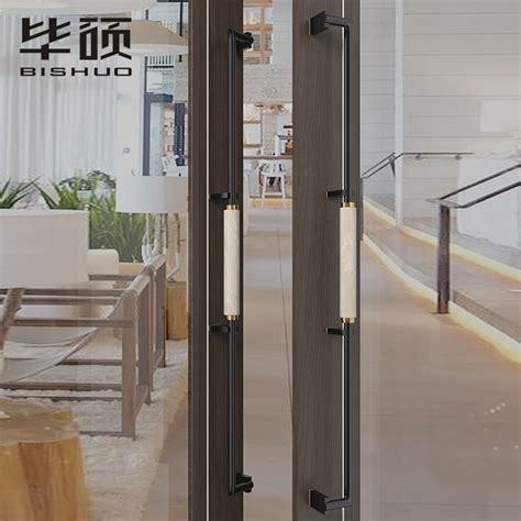 豪华玻璃门大拉手酒店包厢实木门拉手轻奢现代有框门把手金色拉手 虎窝淘