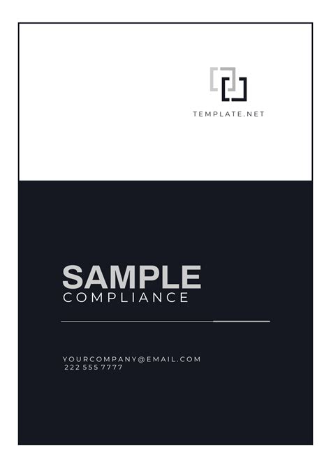 Free Sample Compliance Template To Edit Online