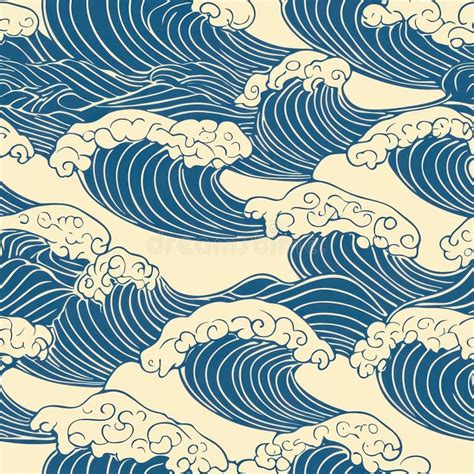 Abstract Pattern Of Blue Ocean Waves Flowing Gracefully Across A Smooth Surface In A Calming