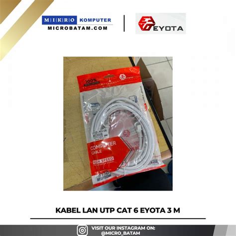 Kabel Lan Utp Cat 6 Eyota 3 M