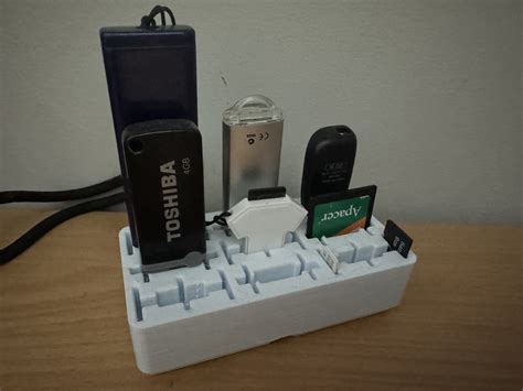 Gridfinity Multicard Holder Usb Sd Sdmicro By Max Download Free Stl