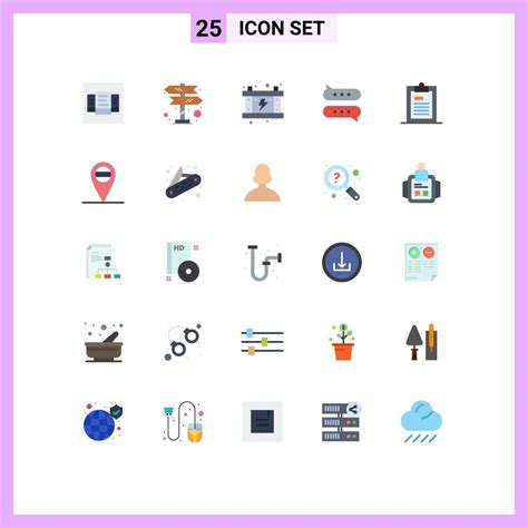 25 Universal Flat Colors Set For Web And Mobile Applications File Clipboard Energy Chatting Chat