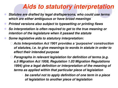 Ppt A2 Statutory Interpretation And Intro To Admin Law July 2008 Powerpoint Presentation Id