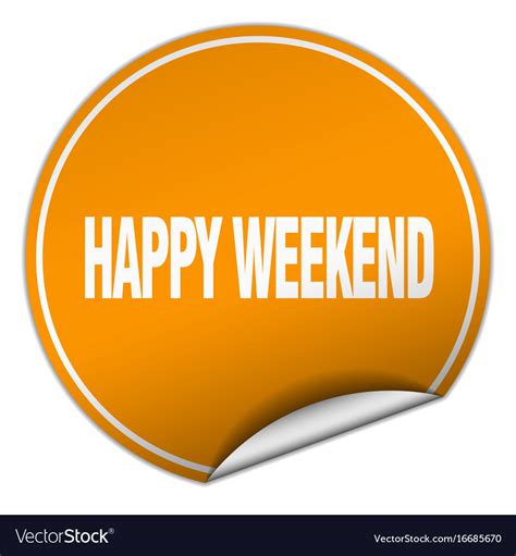 Happy Weekend Royalty Free Vector Image Vectorstock