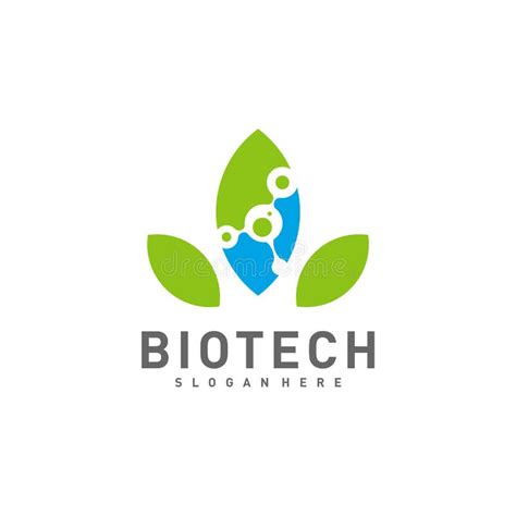Bio Tech Leaf Logo Template Molecule Dna Atom Medical Or Science Logo Design Vector Stock