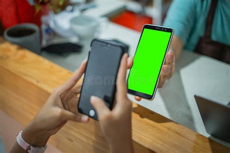 Concept Of Using Smartphones To Scan Qr Codes To Make Payments Stock