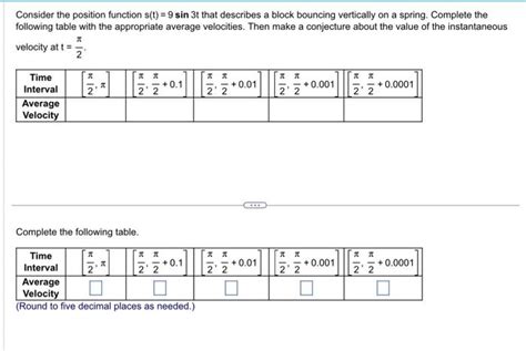 Solved Consider The Position Function S T 9sin3t That
