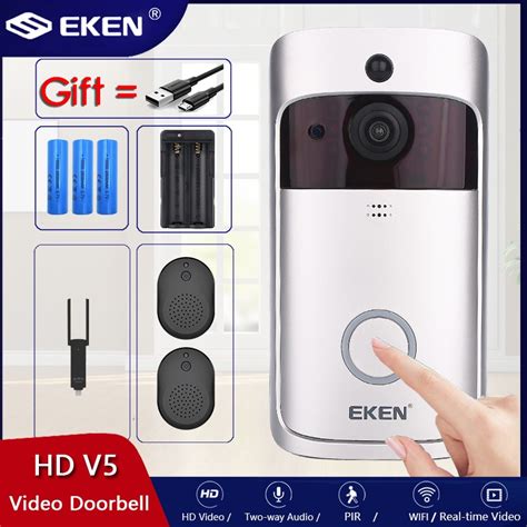 Eken V5 Smart Wifi Video Doorbell Camera Visual Intercom With Chime