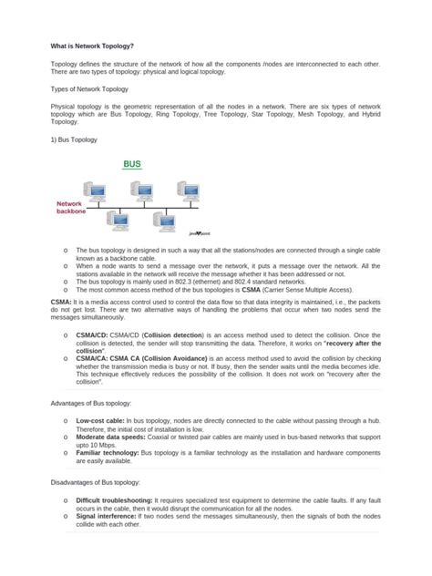 bus topology1 pdf network topology computer network