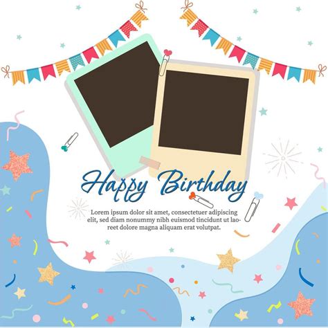 Birthday Photo Frame Template For Birthday Occasion 45678017 Vector Art