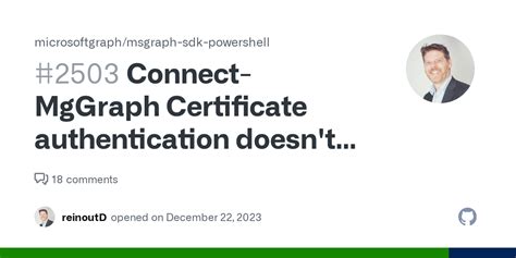 Connect Mggraph Certificate Authentication Doesnt Work Anymore In